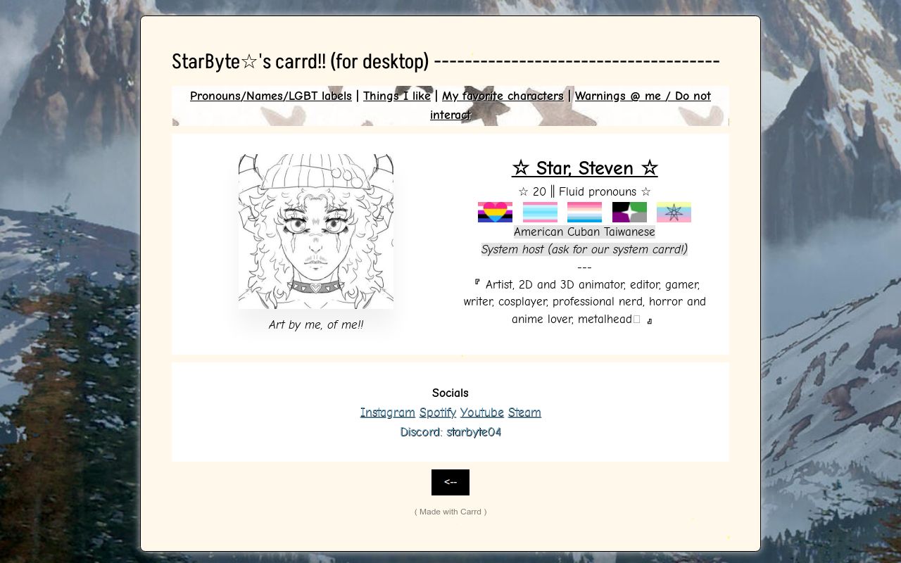 Main carrd (desktop)